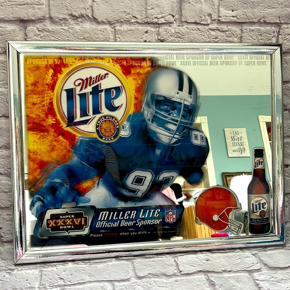 Wall Decor | Cleveland Browns Nfl Miller Lite Super Bowl Xxxvi Mirror ...